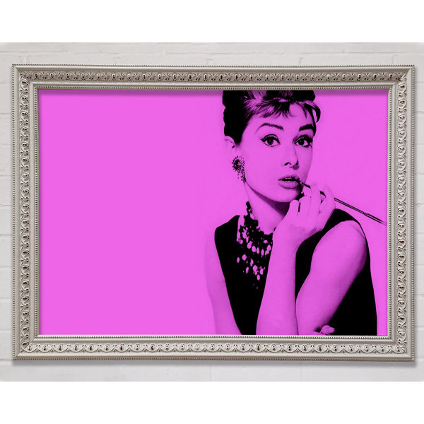 Ebern Designs Audrey Hepburn Pink - Single Picture Frame Art Prints ...