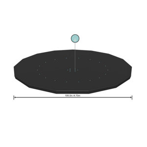Bestway Round Pool Cover for 15 Foot Above Ground Pools, Black (Cover ...