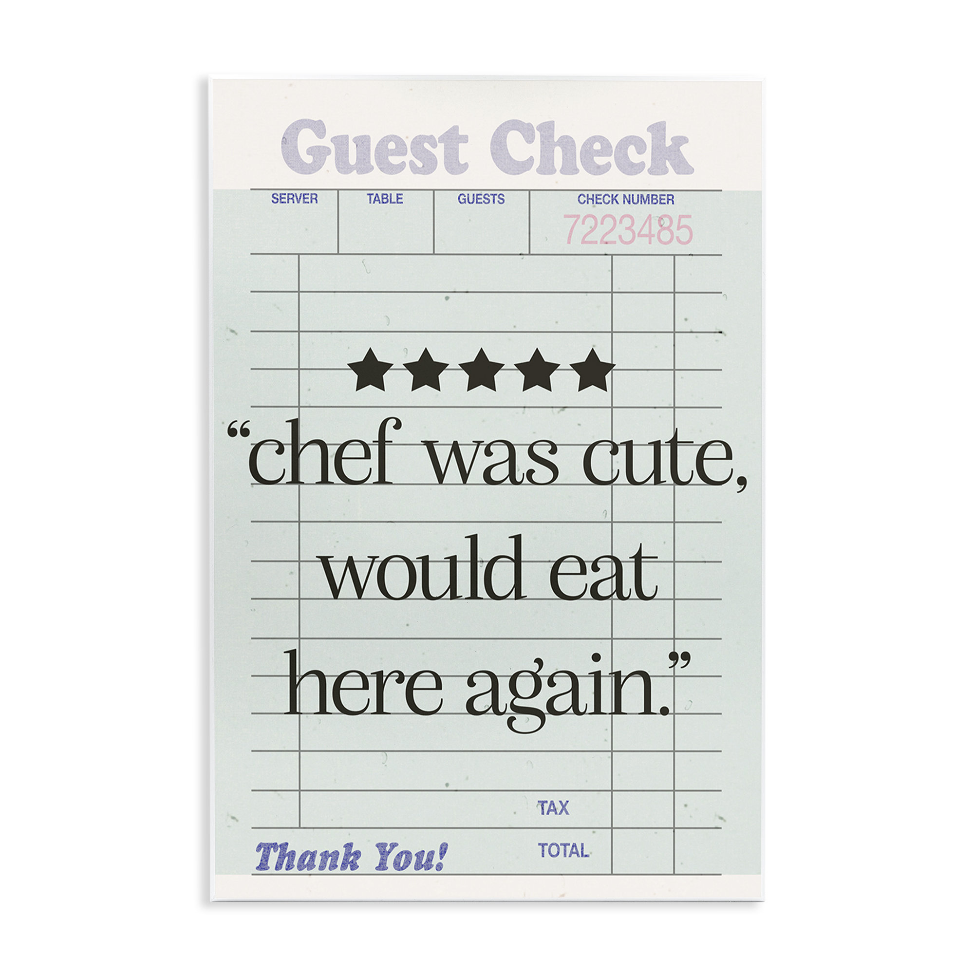 Stupell Industries Cute Chef Guest Check Wall Plaque Art by Sd Graphics ...