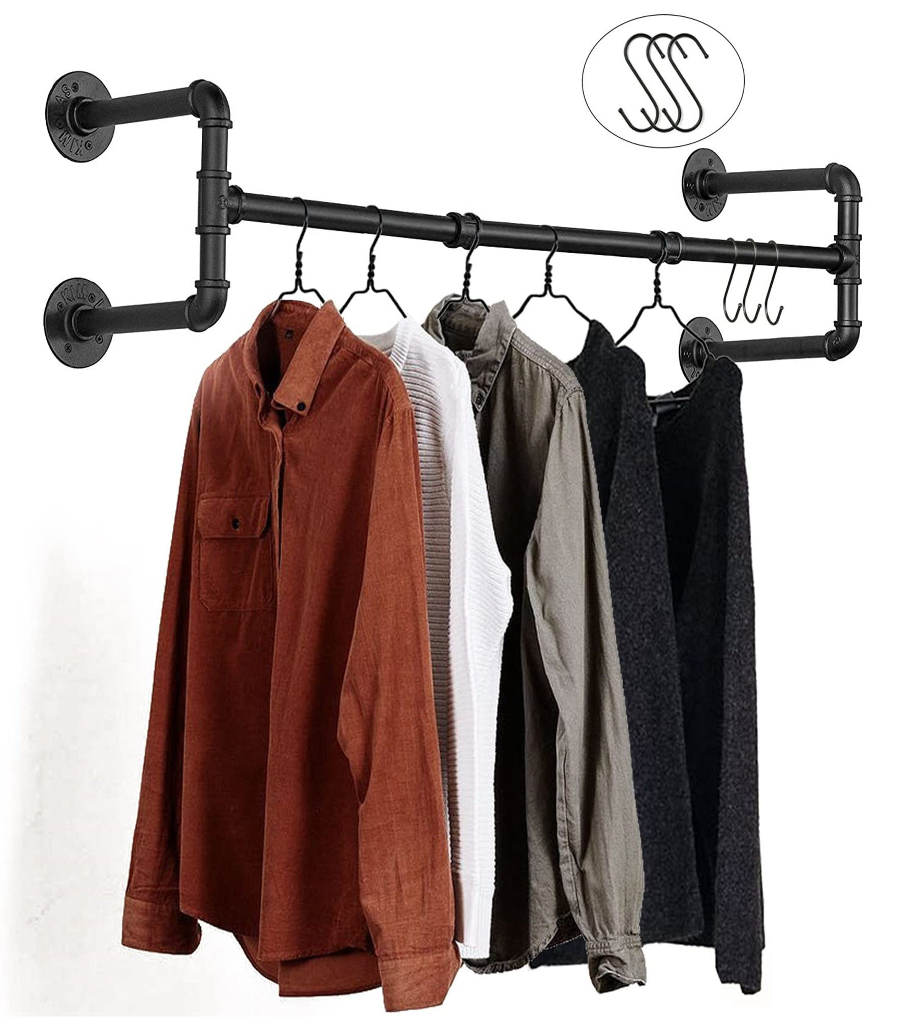 Williston Forge Jilli Metal Wall Mounted Clothes Rack | Wayfair