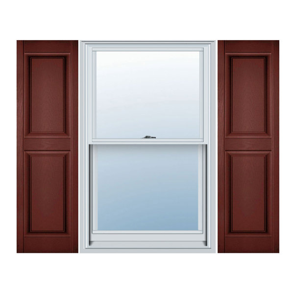 PCI Enterprises Lifetime Vinyl Standard Two Equal Raised Panel Shutters ...