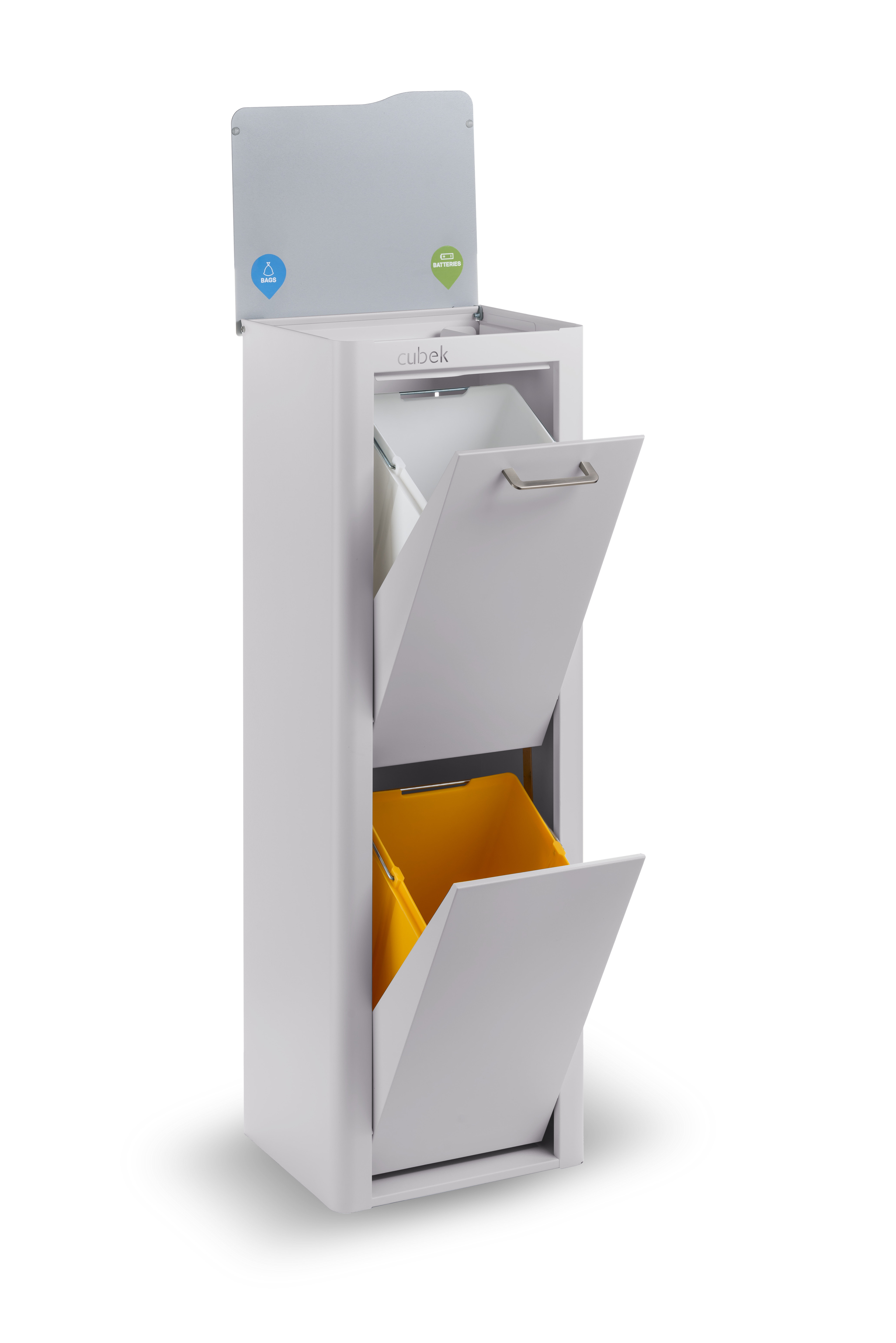 Don Hierro 10 Gallon Modern Trash Can with Recycling Bin Combo Dual ...