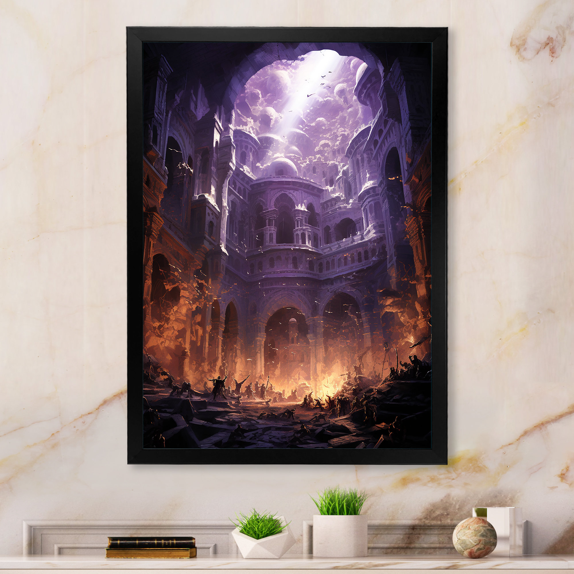 Design Art St. Pauls Passage Damascus Purple - Christianity Wall Art ...