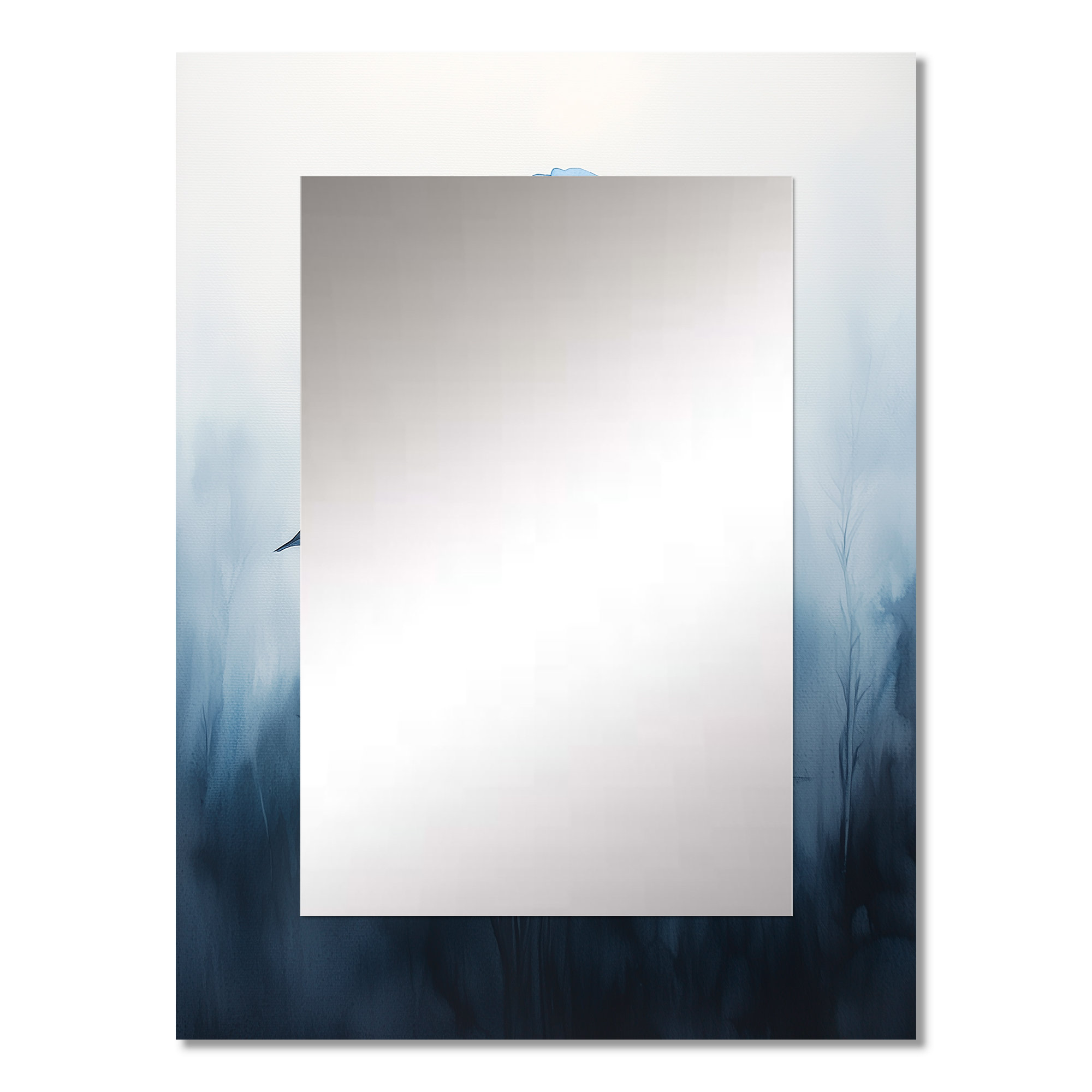 Latitude Run® Blue Hydrangeas In The Mist Dream III - Hydrangea Mirror ...