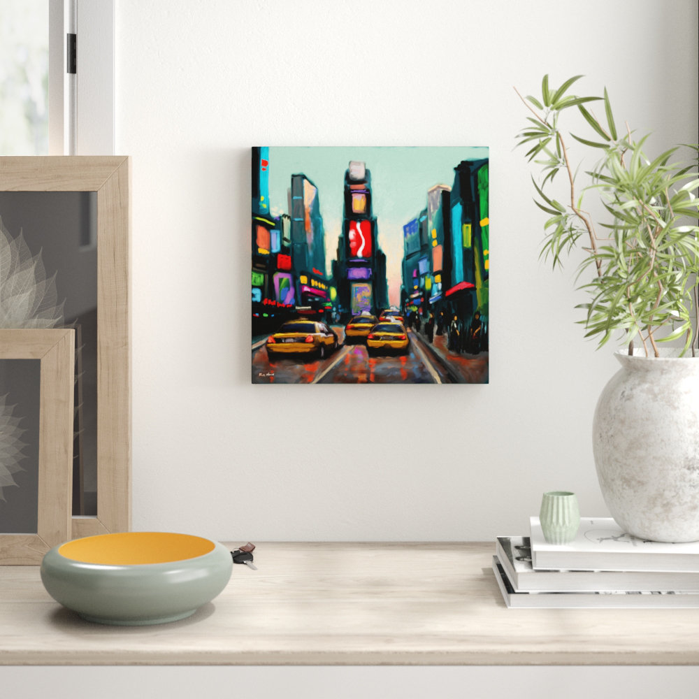 East Urban Home "Radio City" by Rick Novak Painting Print on Wrapped ...
