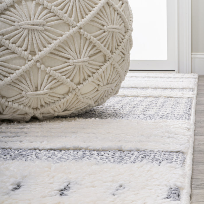 Langley Street Kellum Performance Cream/Gray Rug & Reviews | Wayfair