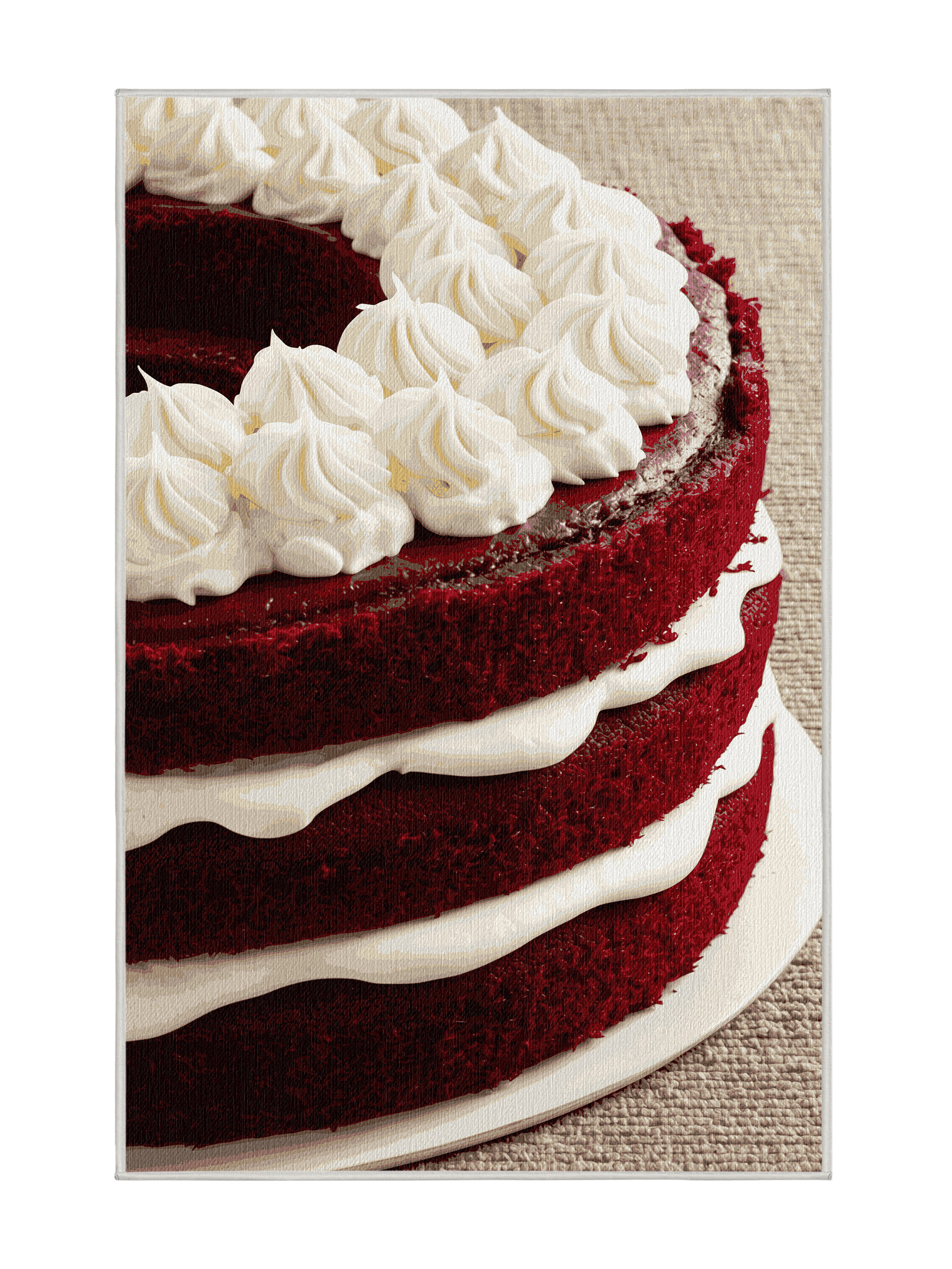 Dakota Fields Washable Red velvet cake Desserts Area Rug | Wayfair