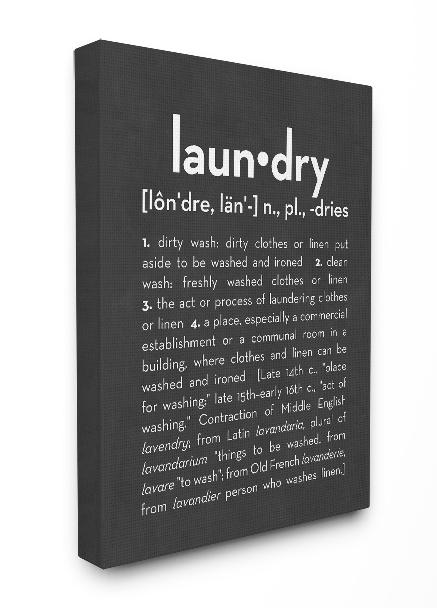 Stupell Industries Laundry Definition by Lettered and Lined - Textual ...