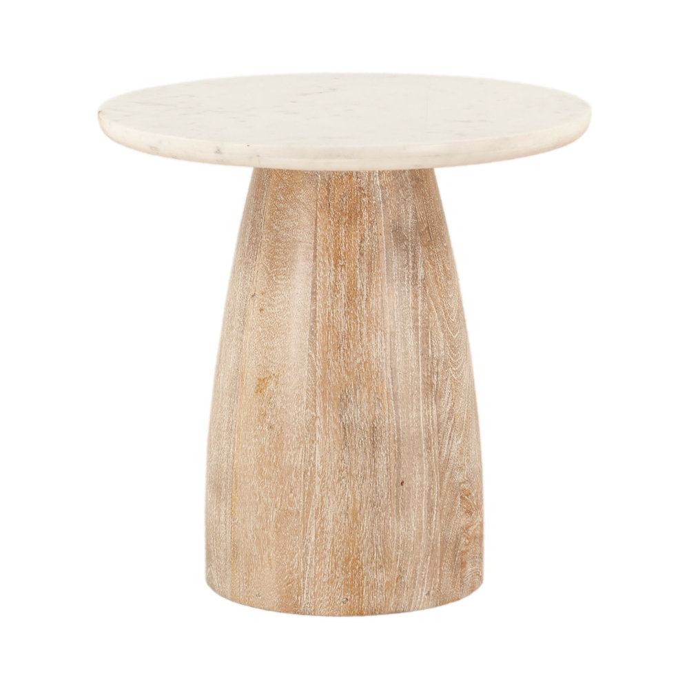 Loon Peak® Evylene Marble Top End Table | Wayfair