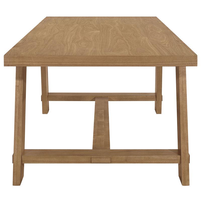 Laurel Foundry Modern Farmhouse® Carnes Brown Rectangular Trestle Base ...