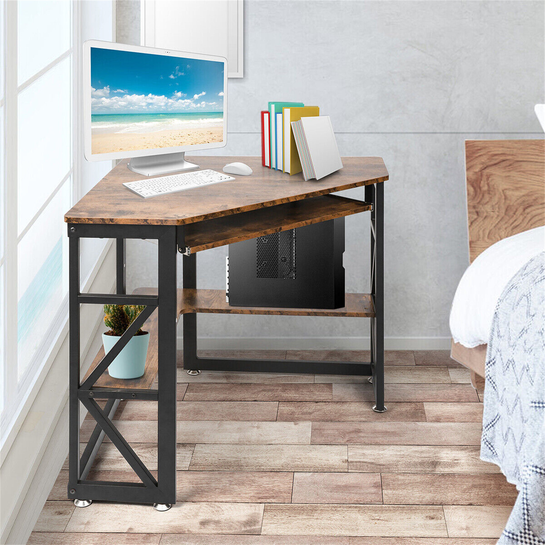 17 Stories Pleione Corner Desk & Reviews | Wayfair