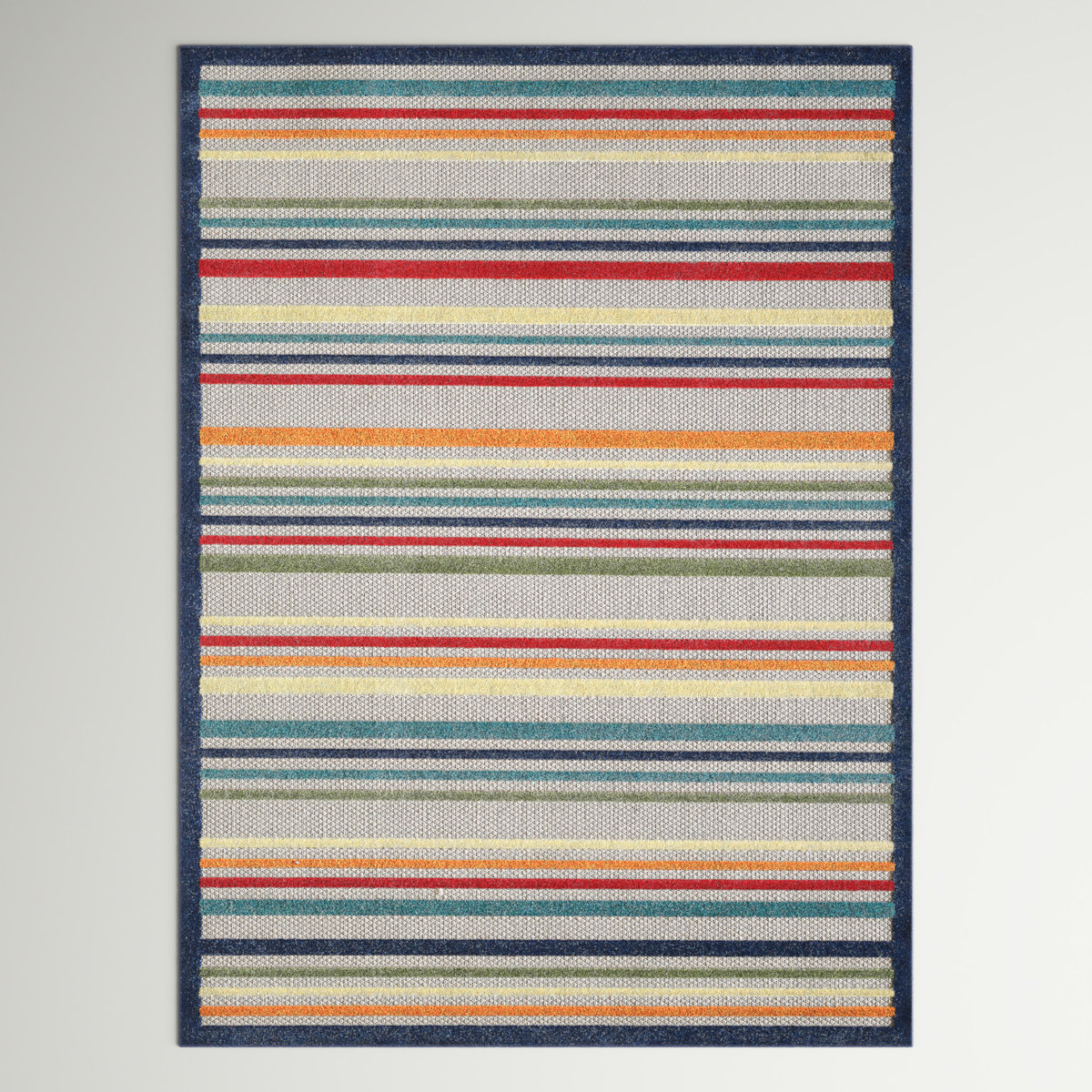 Sand & Stable™ Zaire Striped Red/Blue/Yellow Indoor / Outdoor Area Rug ...