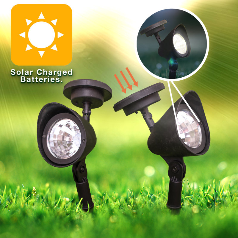 Crosslight Black Solar Powered Integrated LED Spot Light Pack & Reviews ...