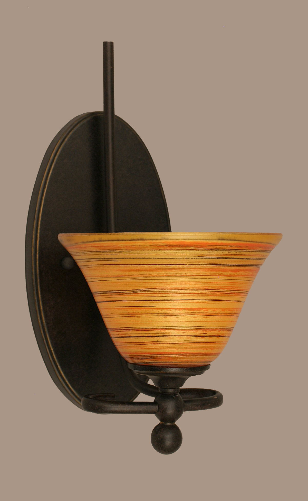 Winston Porter Skypark Wall Sconce Shown In Dark Granite Finish With 7 ...