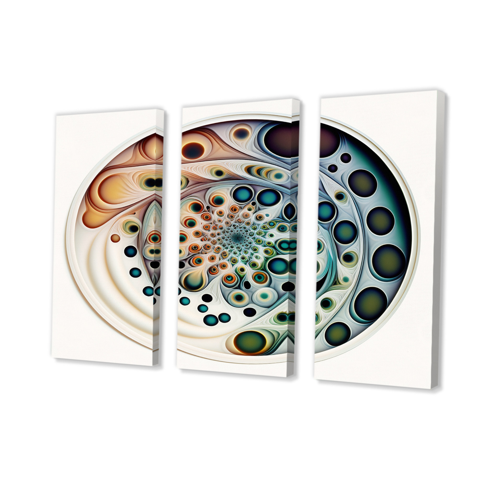 Design Art Soft Coloured Cymatics Mandala I - Modern Geometric Wall Art ...