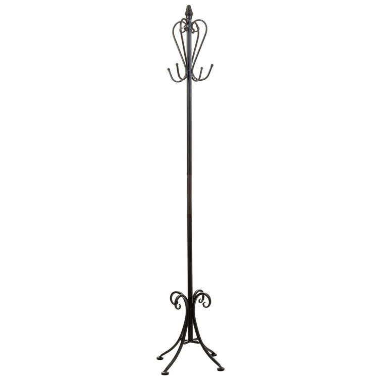 Marlow Home Co. Antowan Iron Freestanding 4 - Hook Coat Rack | Wayfair ...