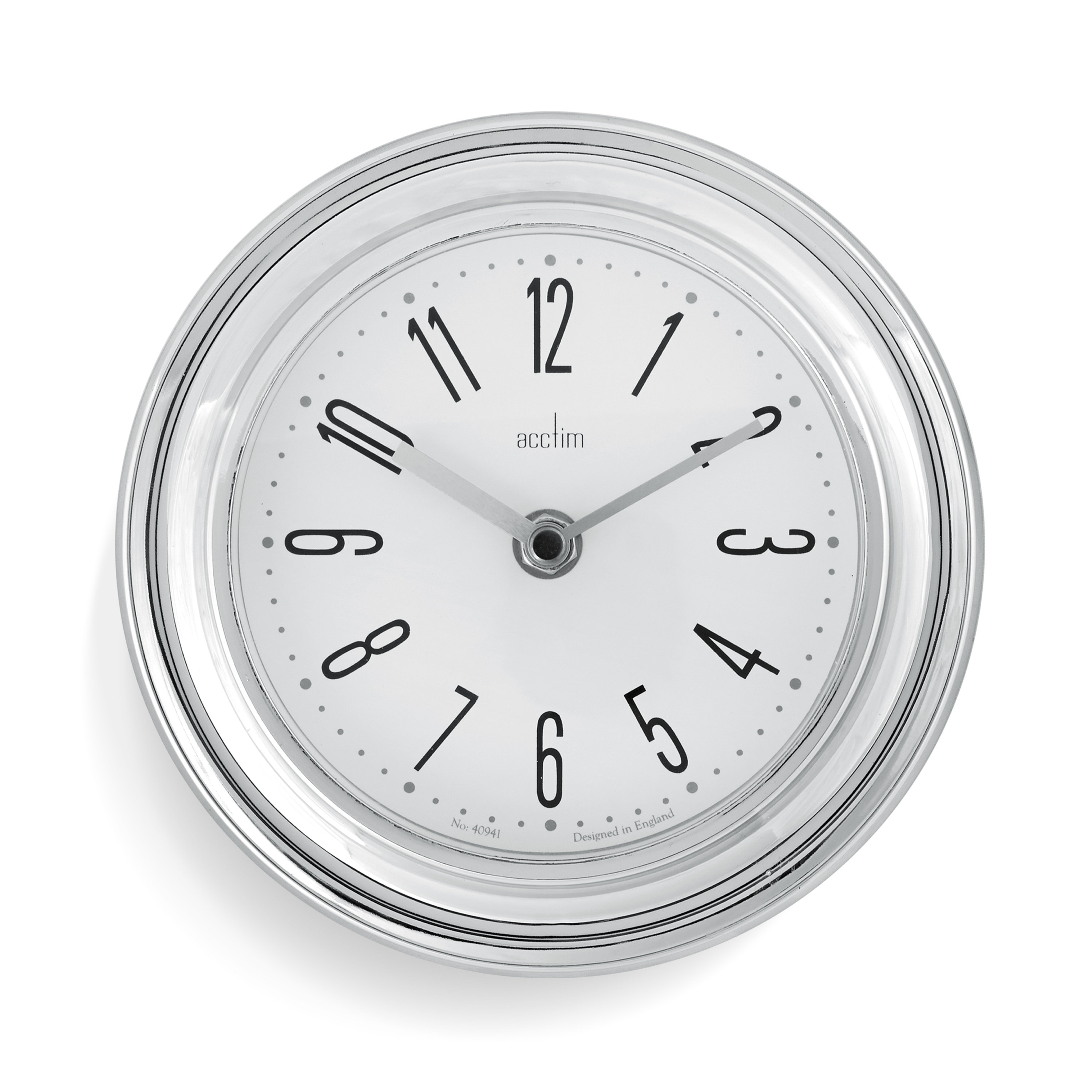 Acctim Riva Small Wall Clock Quartz Chrome Effect 17.5cm & Reviews ...