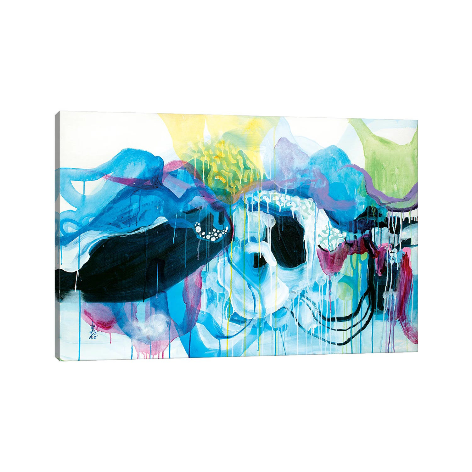 East Urban Home Diving In by Misako Chida - Wrapped Canvas Painting ...