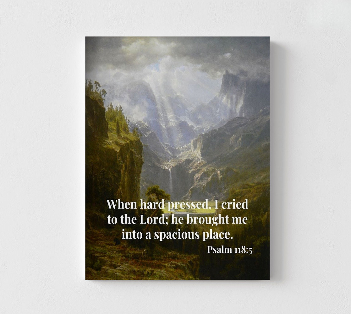 WeFrameArt The Rocky Mountains Landers Peak By Albert Bierstadt, Large Psalm 118:5 Print ...