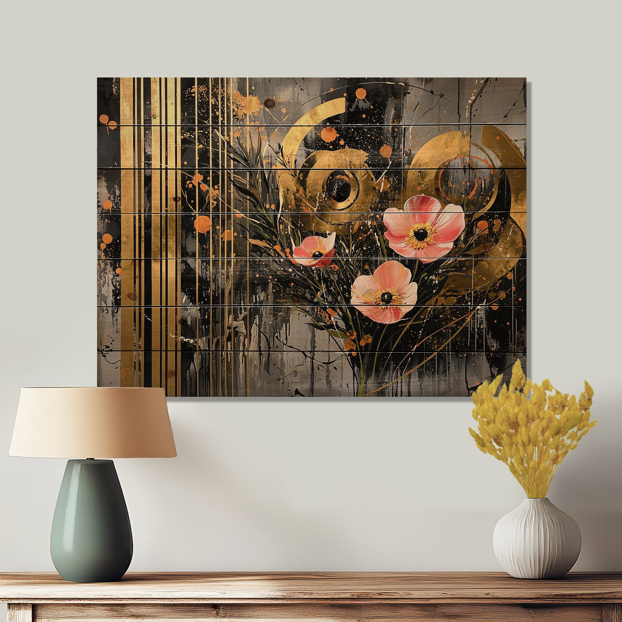 Ophelia & Co. Golden Tropical Dance Of The Poppies III - Poppies Wood ...