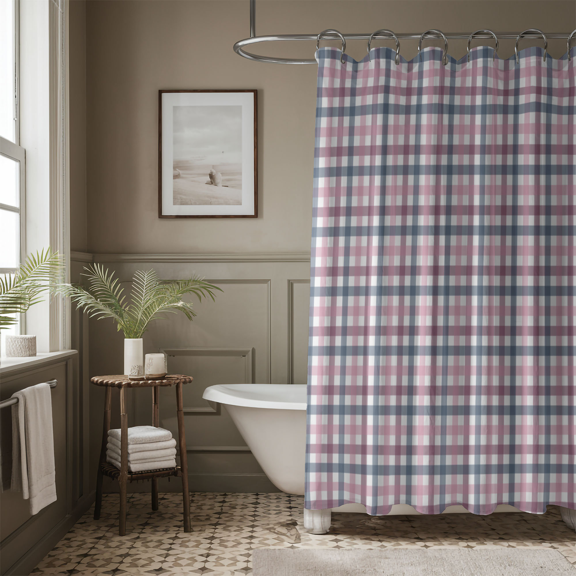 East Urban Home Pink Maroon Dream - 1 Piece Shower Curtain | Wayfair