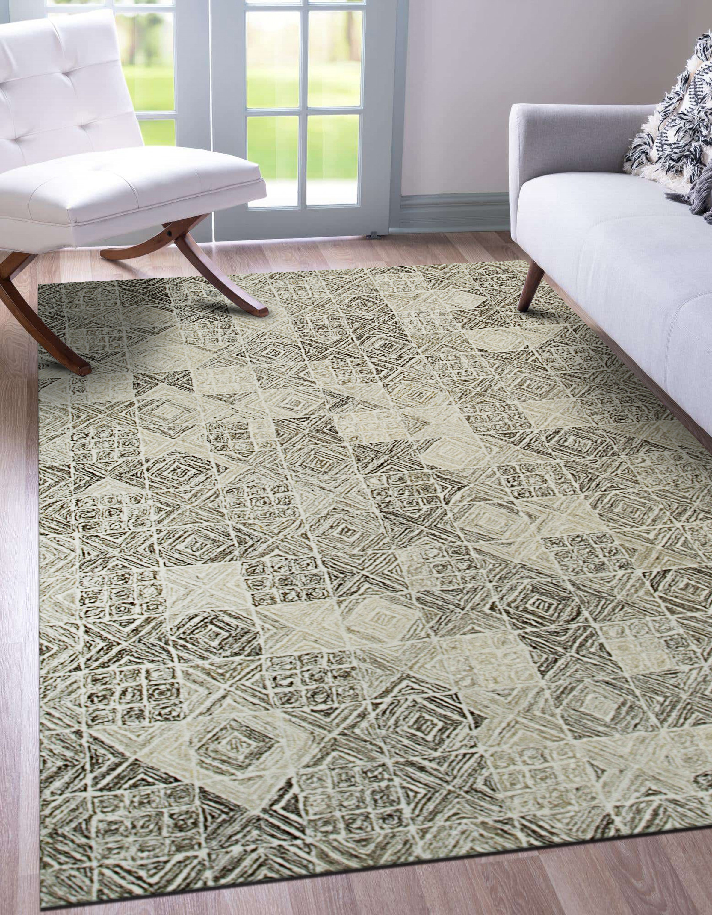 Foundry Select Cozy Quinn Gray Hand Tufted Wool Rug | Wayfair