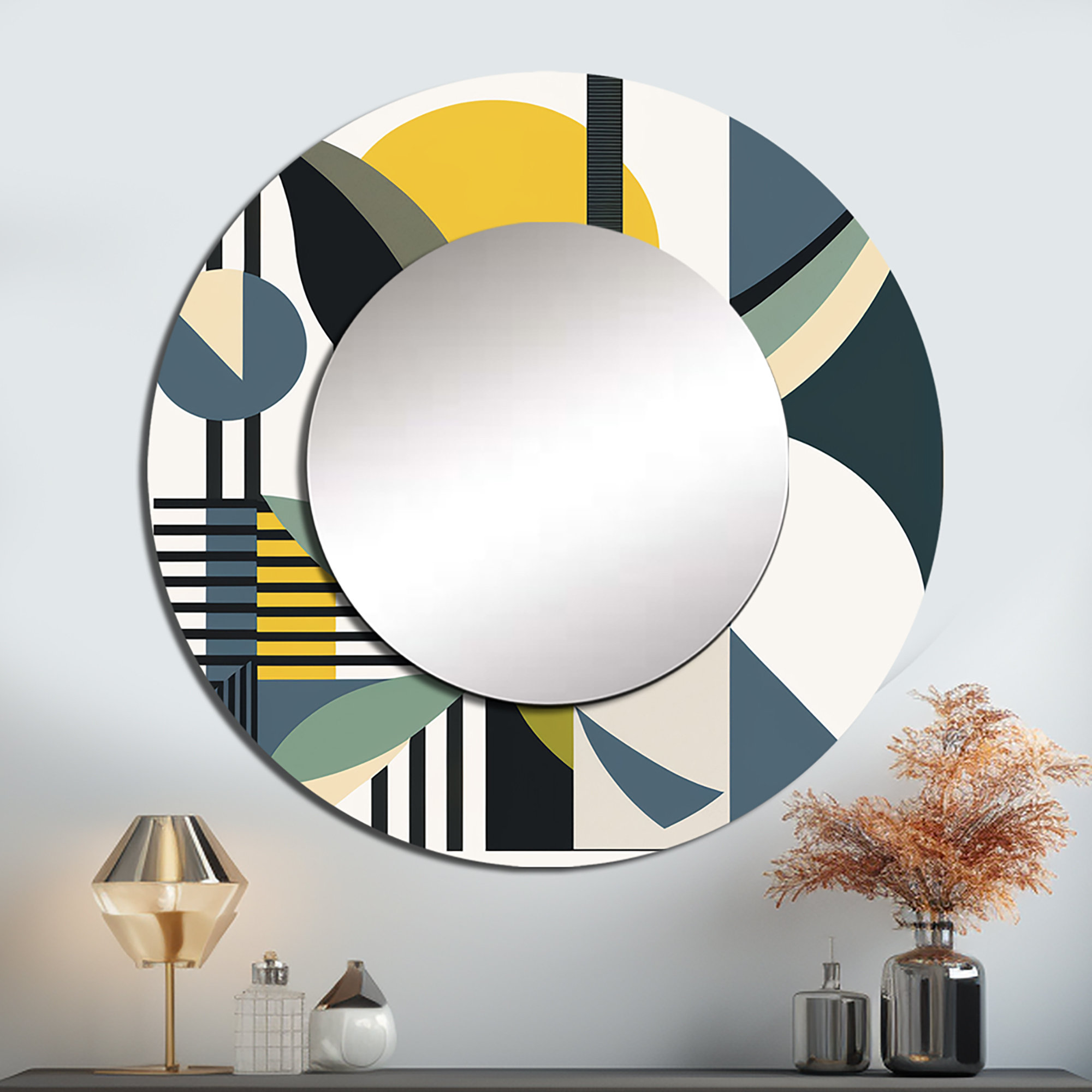 Design Art Vintage Mid-Century Graphics I - Modern Midcentury Round ...