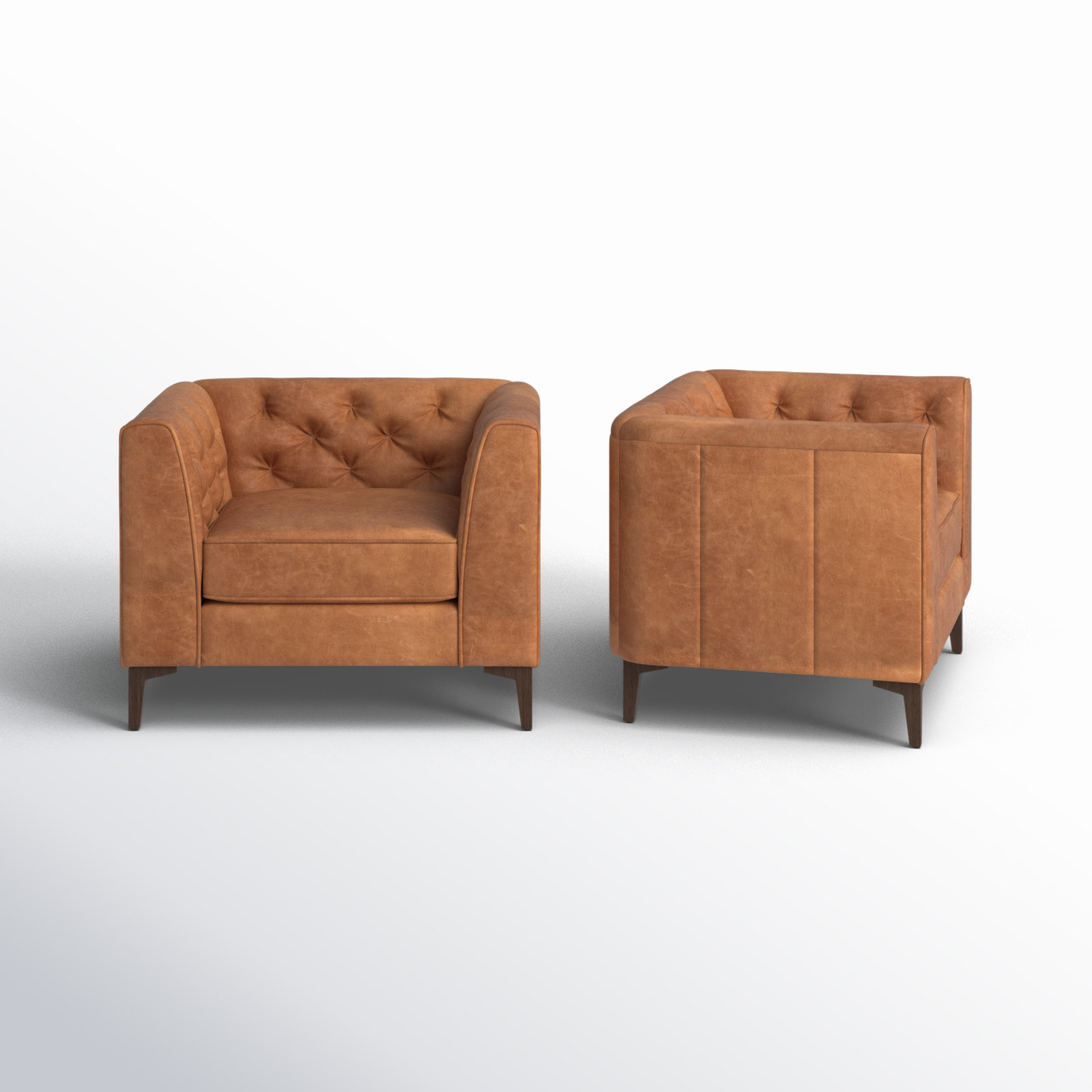 Poly & Bark Genuine Leather Lounge Chair & Reviews | Wayfair