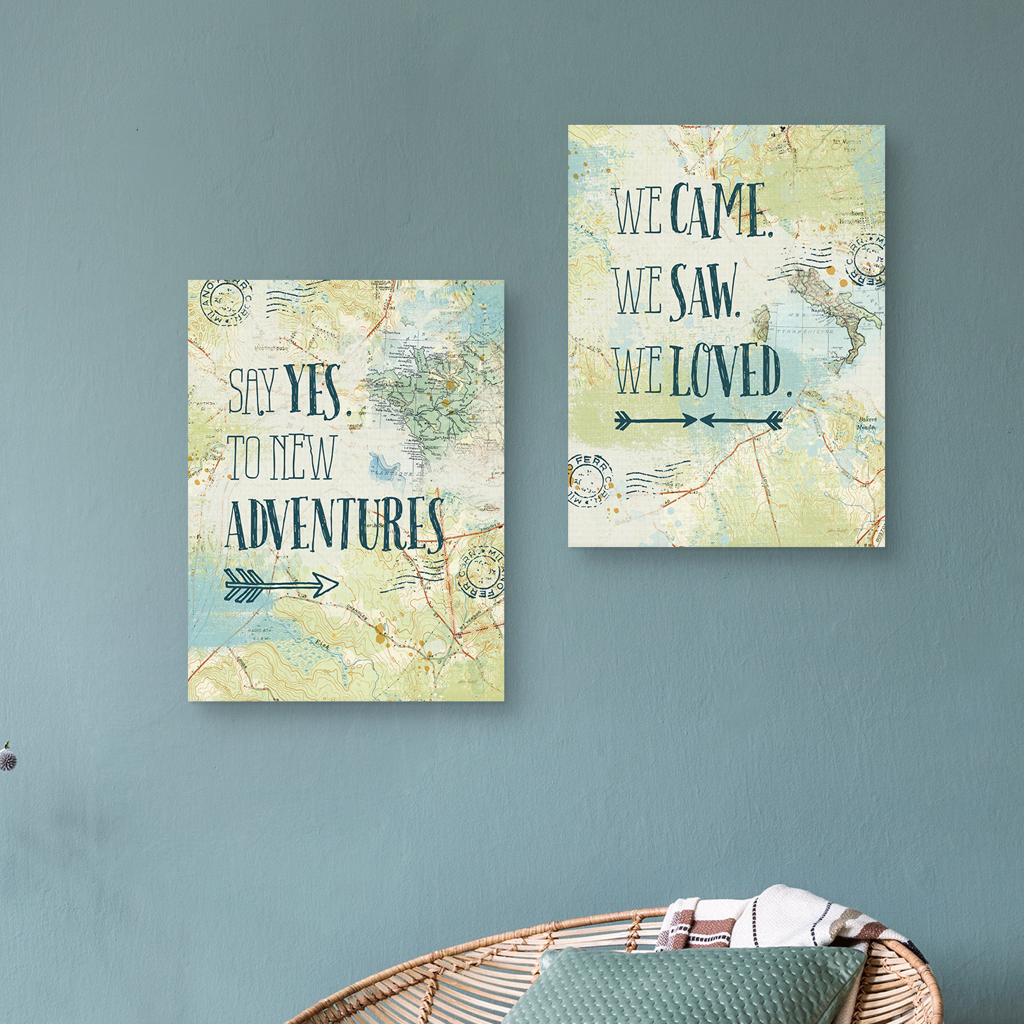 Latitude Run® Map Sentiments II, Map Sentiments III | Wayfair