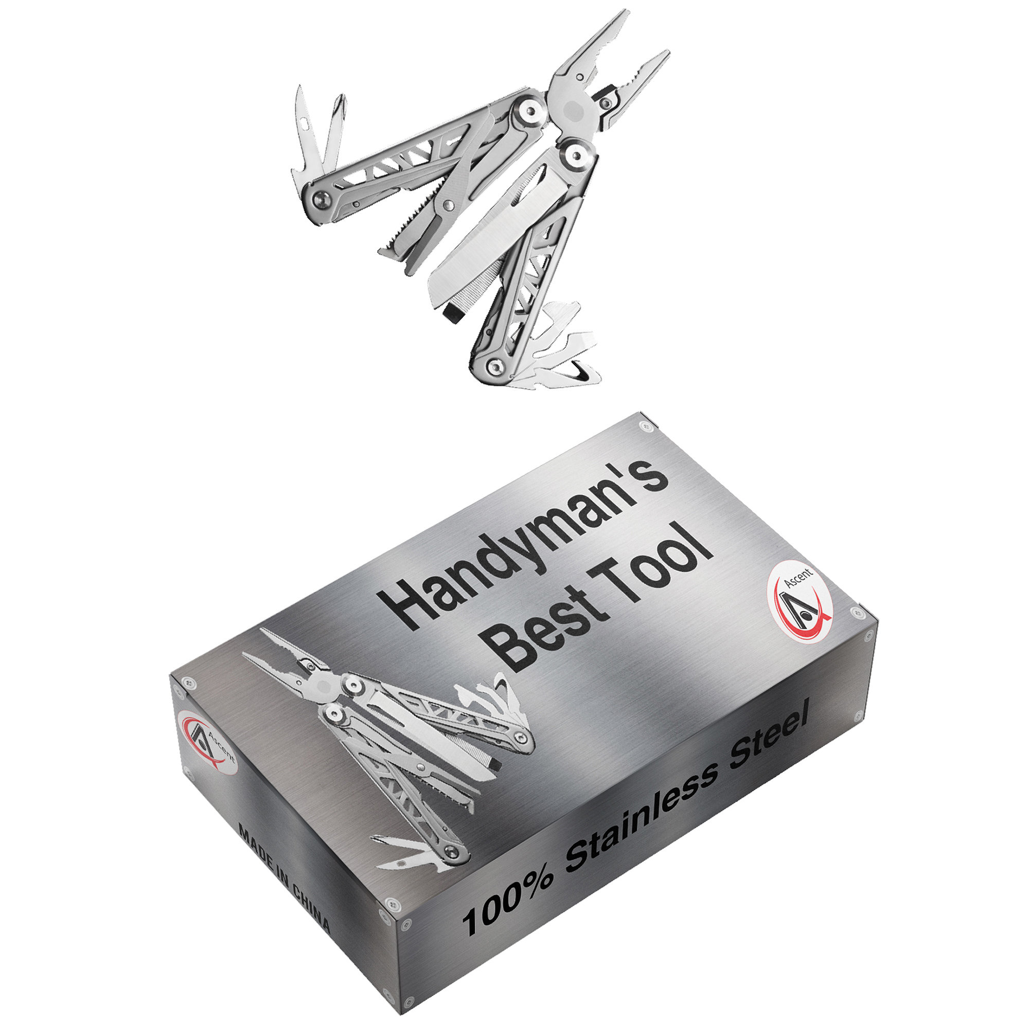 Ascent Handyman DIY Gift Tool Pliers 15 In 1 Multitool Gift Boxed ...