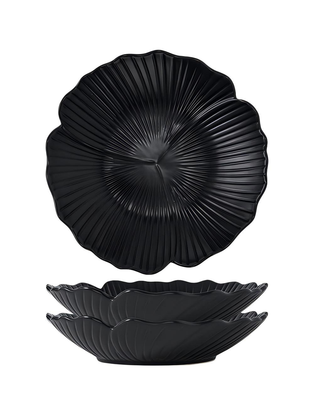 Hokku Designs Flower Petal Shaped Porcelain Dinner Plates, 8 Inches ...