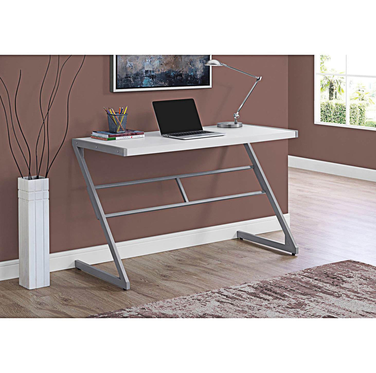 George Oliver Z-Shaped Home Office Computer Desk | Wayfair
