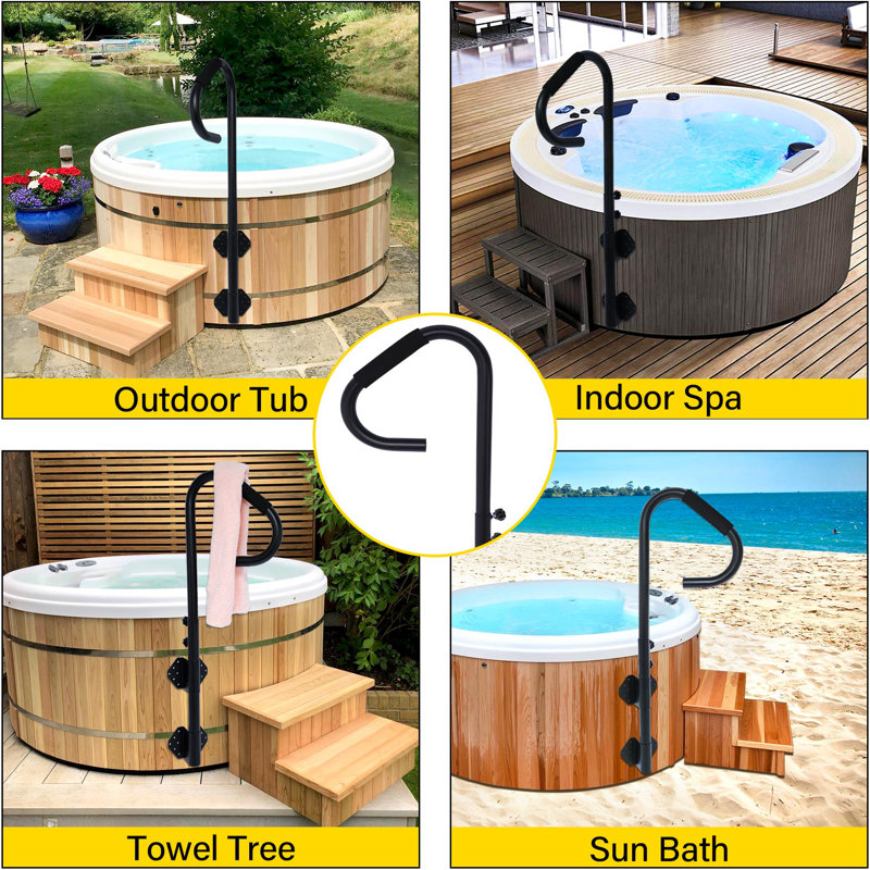 TC-HOMENY Adjustable Slide Spa Hot Tub Hand Rail | Wayfair