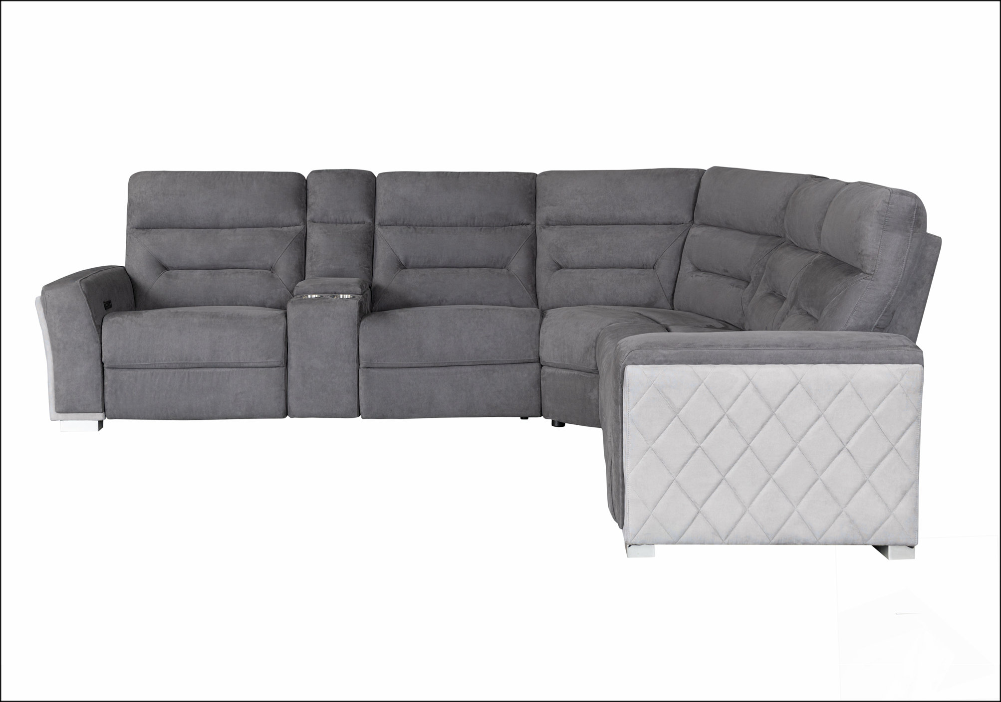 Hokku Designs Coolray Mist/Ash Sectional | Wayfair