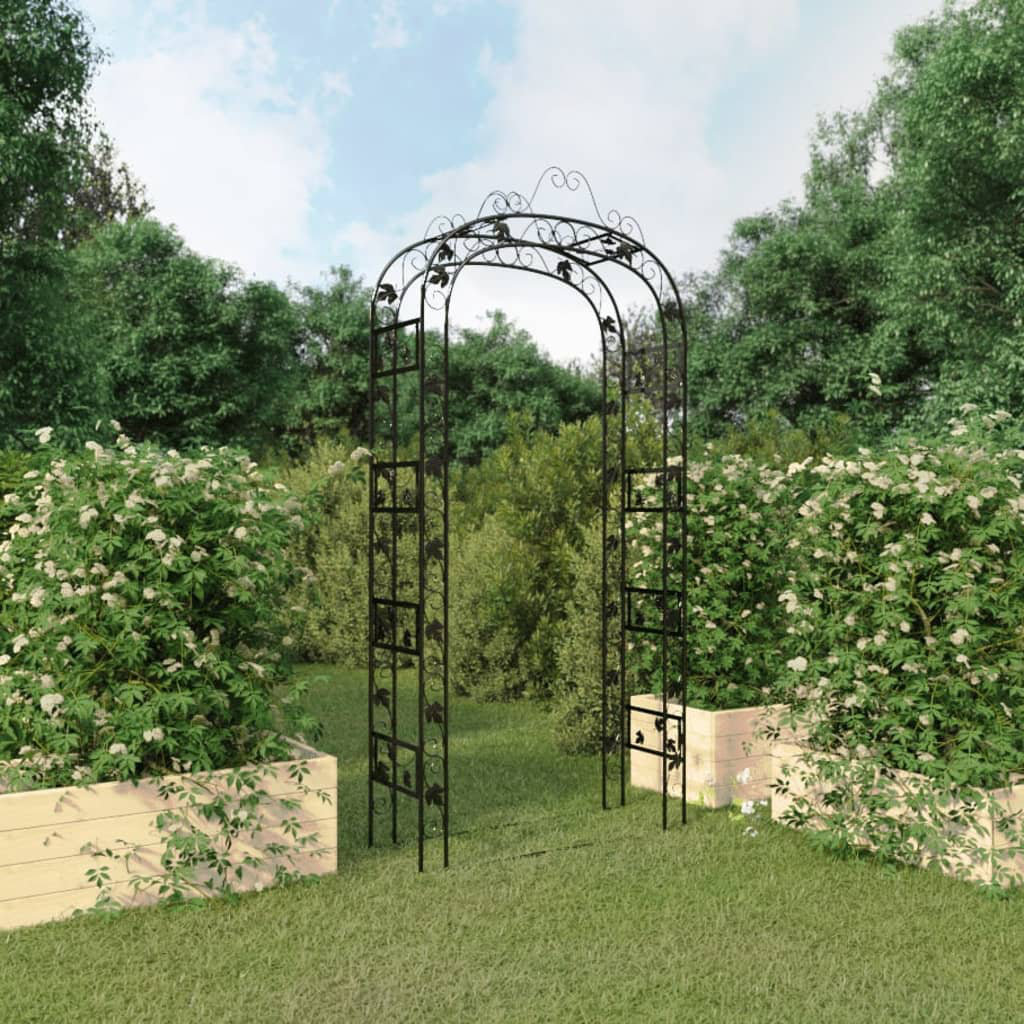 ClassicLiving Amaranta 116cm W x 45cm D Steel Garden Arches in Black ...