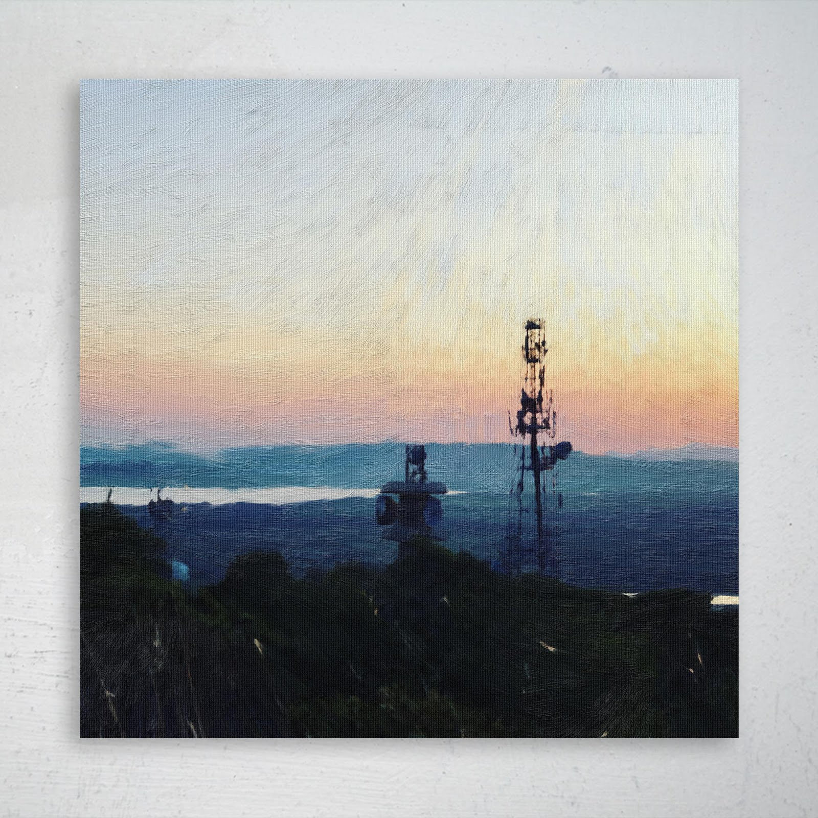 Loon Peak® Telecommunication Tower On Hill - 1 Piece Square Graphic Art ...