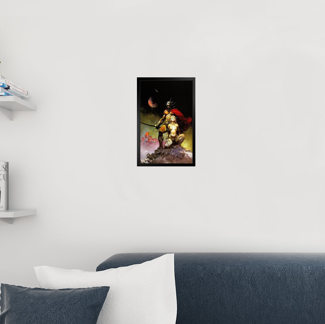 Poster Foundry Swords Of Mars By Frank Frazetta Wall Art Gothic Fantasy ...