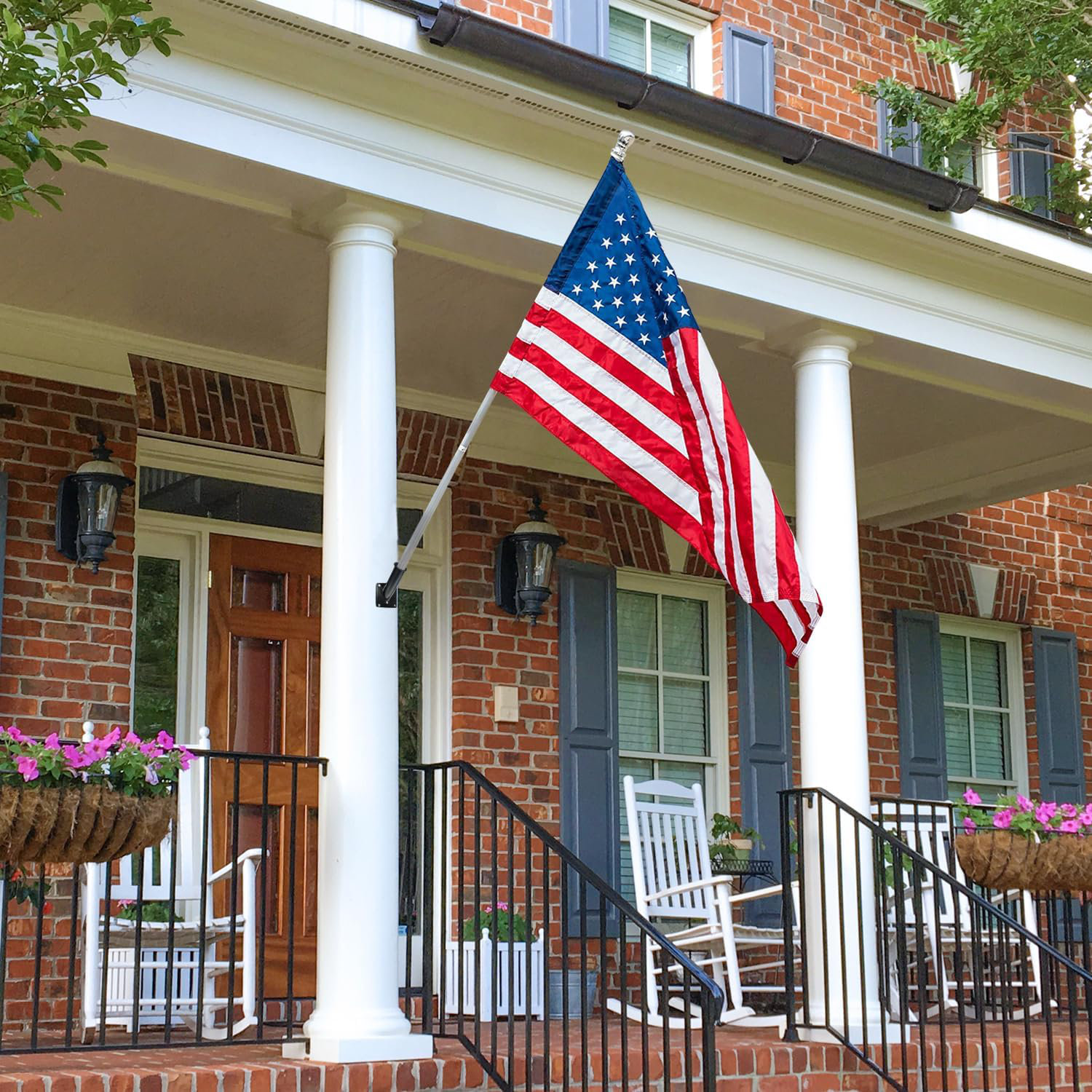 ANLEY Flag Pole Mounting Bracket at 45 Degree Angle with Hardwares ...