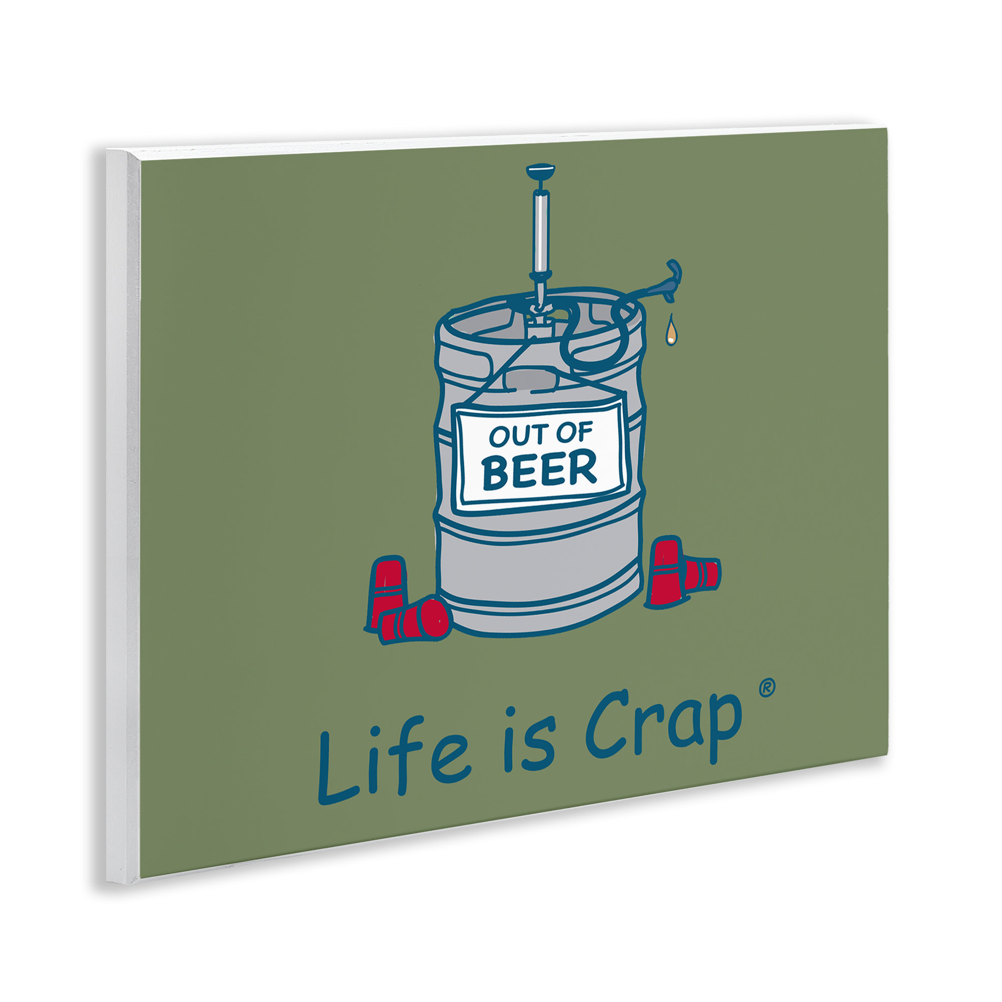 Dakota Fields Funny Empty Beer Keg Wall Plaque Art by LIC | Wayfair