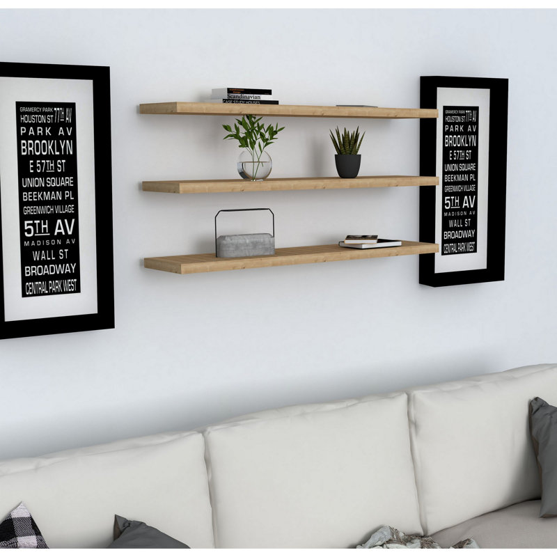 East Urban Home Bunce 3 Piece Floating Shelf & Reviews | Wayfair