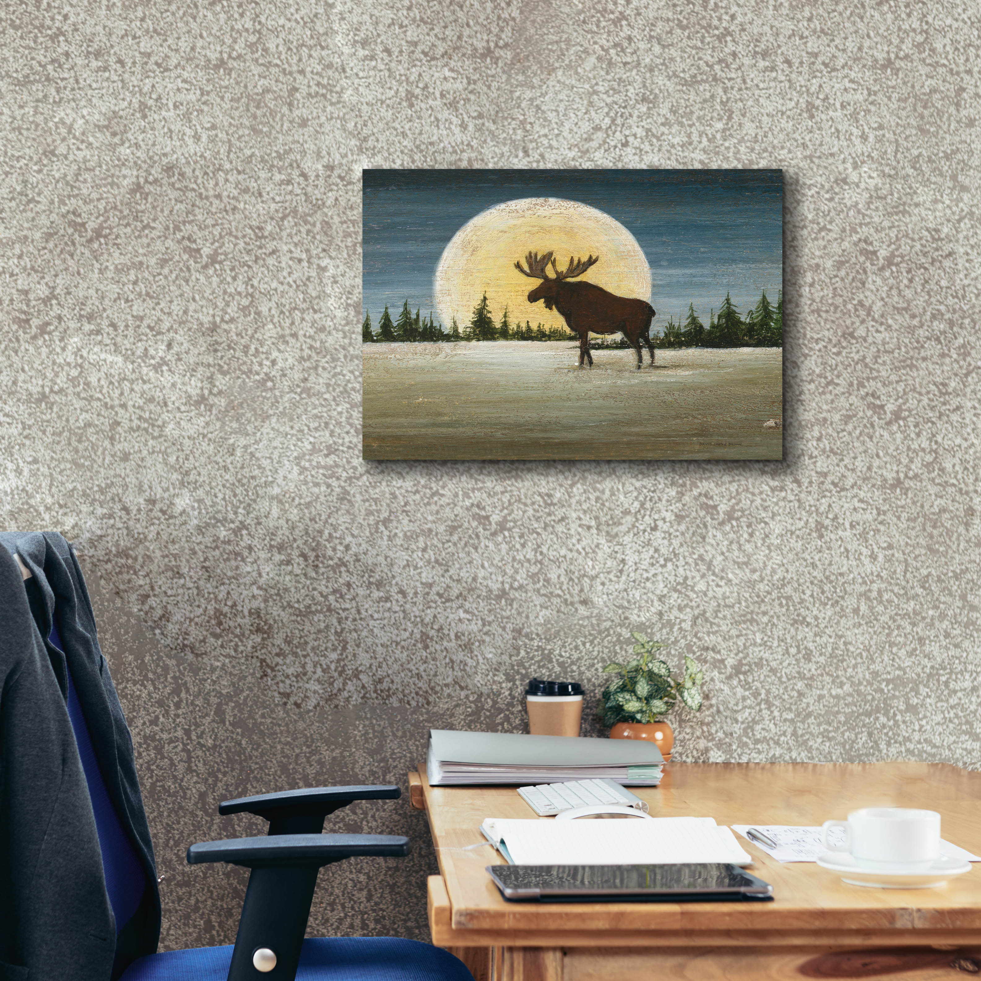 Epic Graffiti 'North Woods Moose Crop' by David Carter Brown Canvas ...