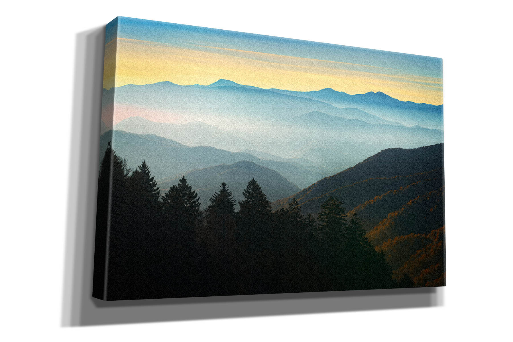 Epic Graffiti 'Autumn Mist At Newfound Gap' by Rick Berk Canvas Wall ...