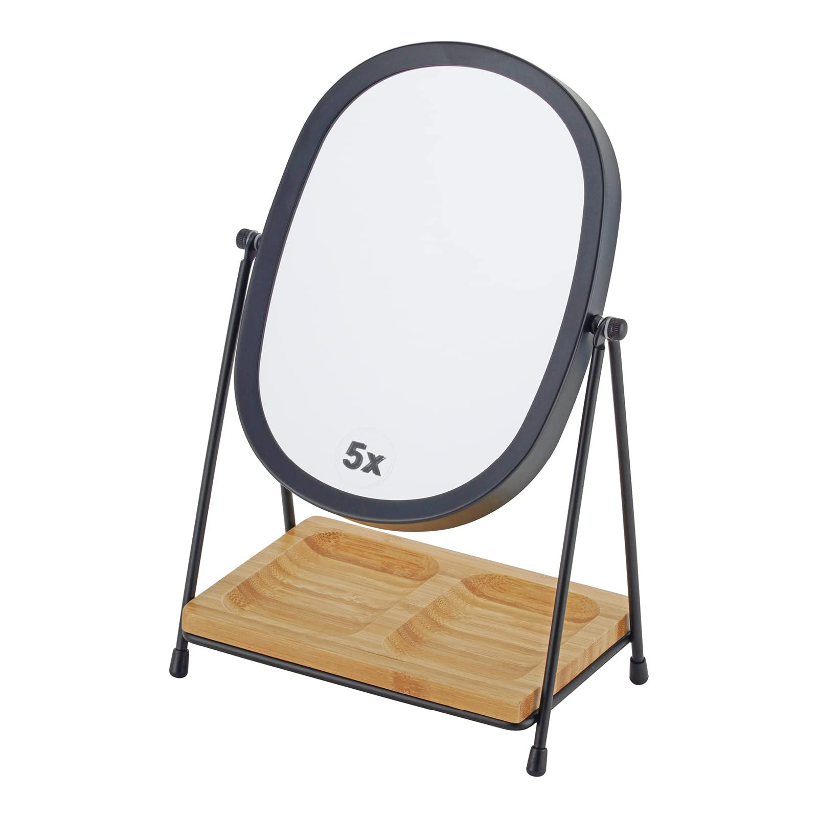 Ebern Designs Tabletop Magnifying Makeup Mirror Small Desk Mirror 360 ...