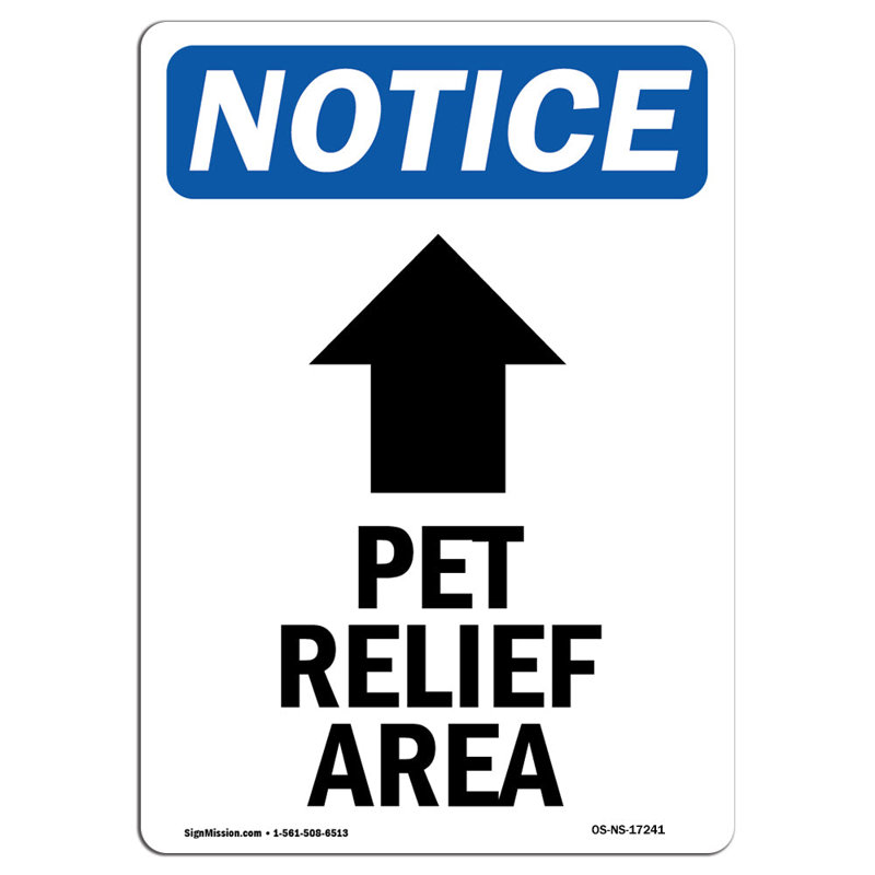 SignMission Pet Relief Area Sign | Wayfair