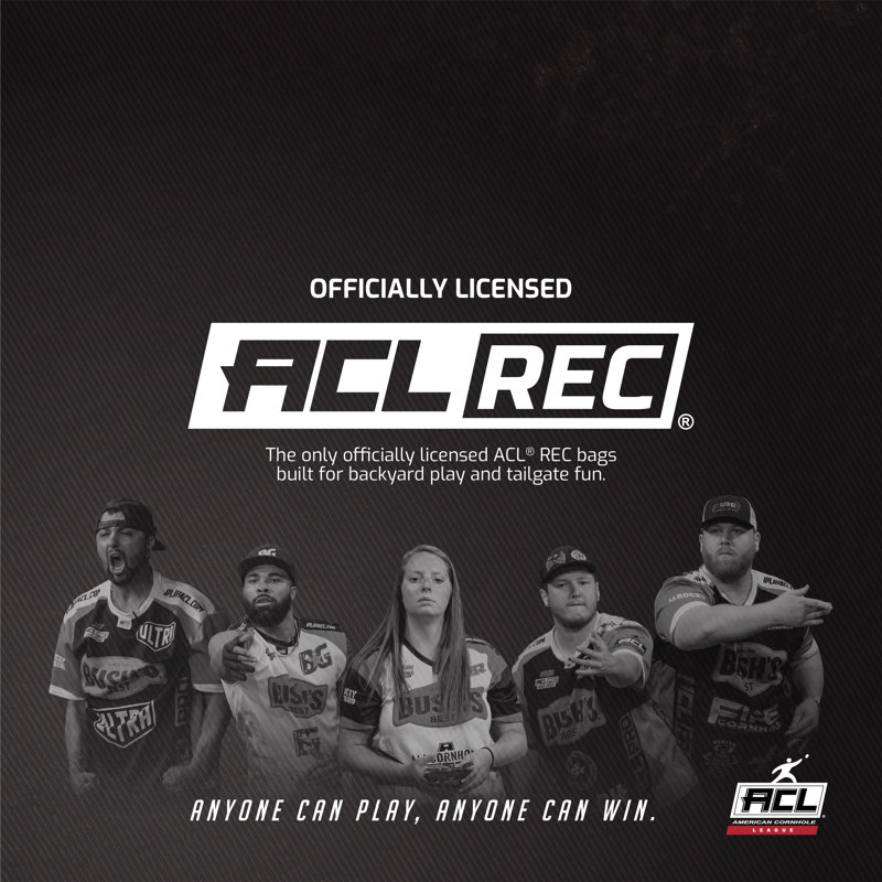 American Cornhole League ACL REC Red/Black Stick-N-Slick Cornhole Bags ...