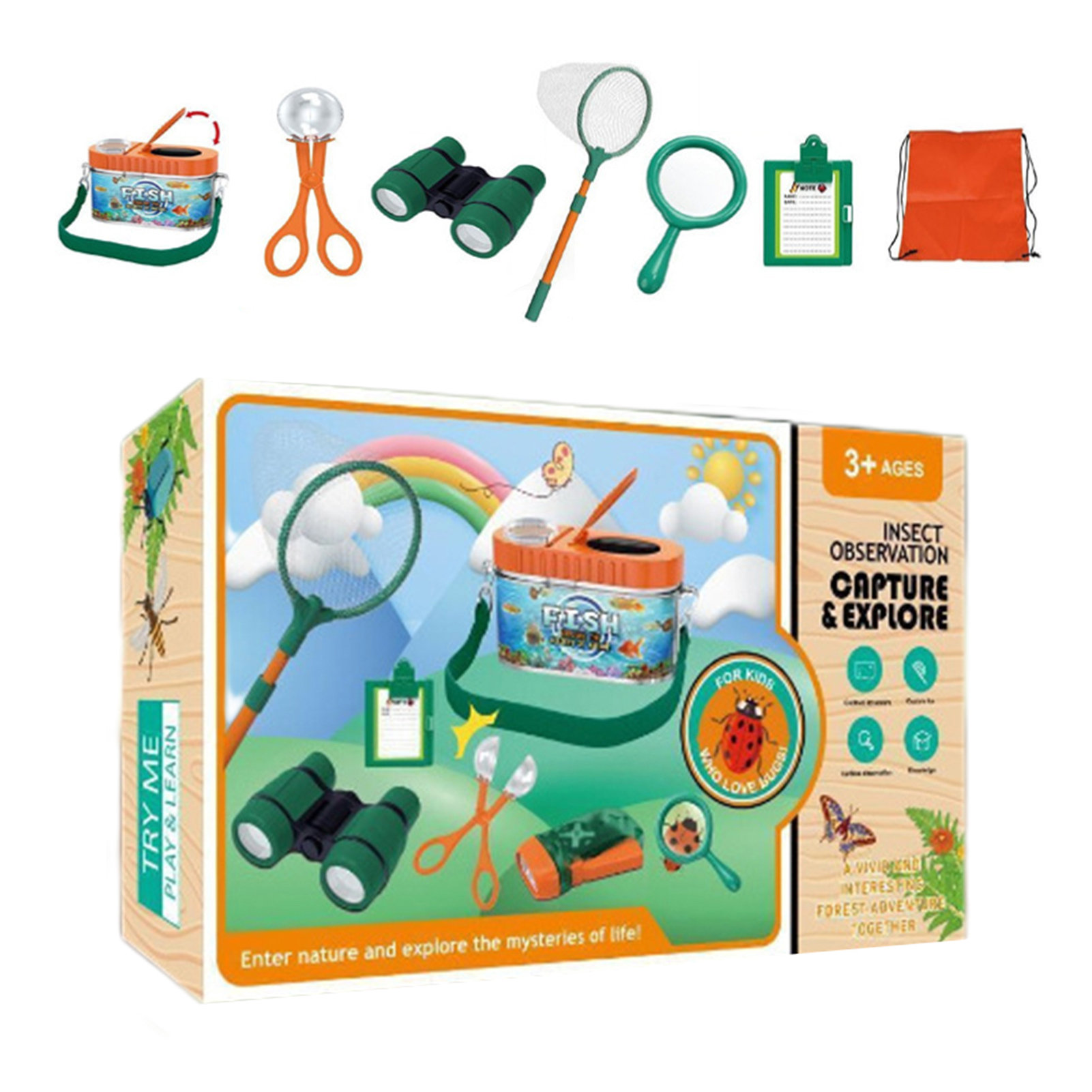 Arlmont & Co. Kids Outdoor Explorer Kit Insect Catcher Observing Toy ...