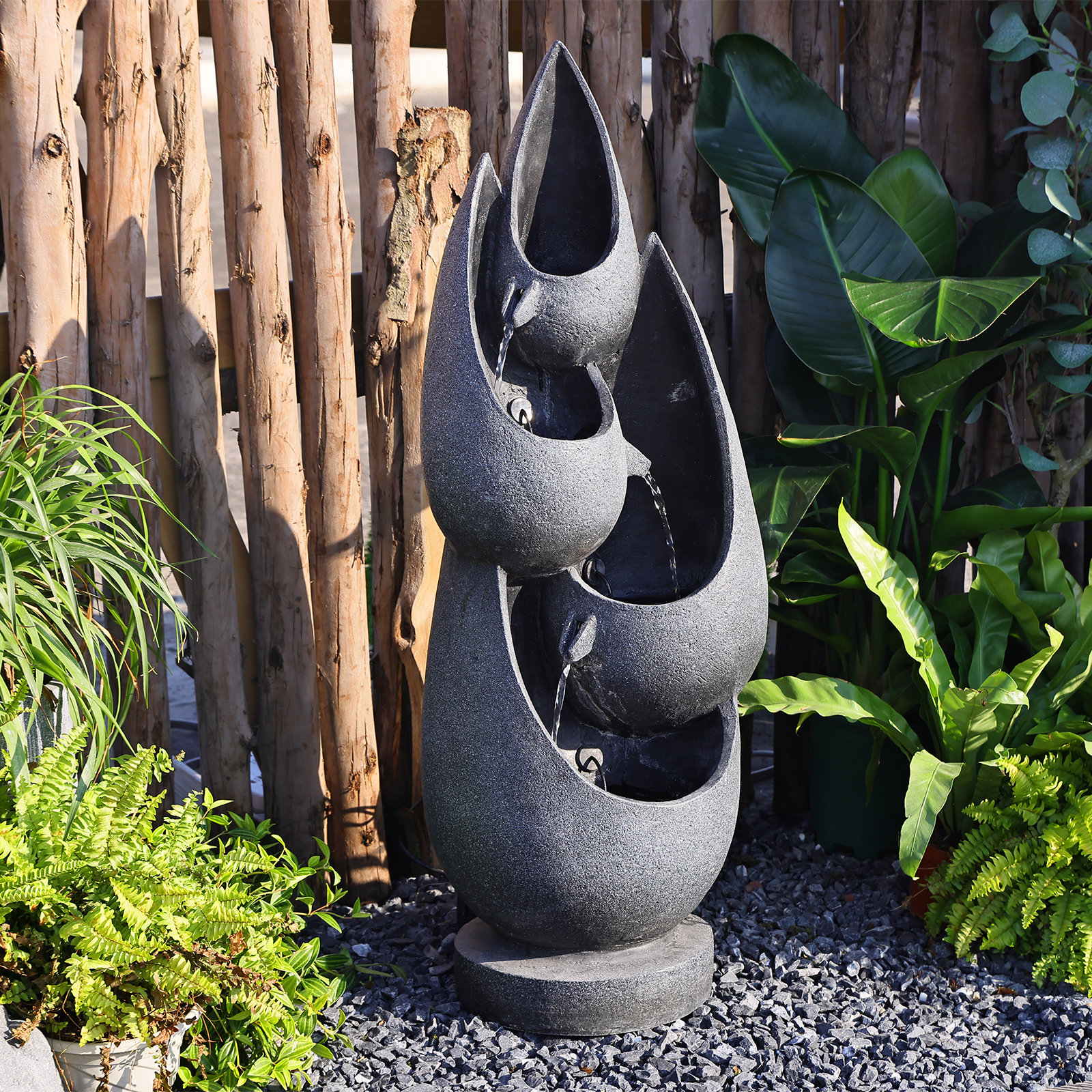 Wrought Studio Outdoor Water Fountain Garden Indoor Fountains Drop ...