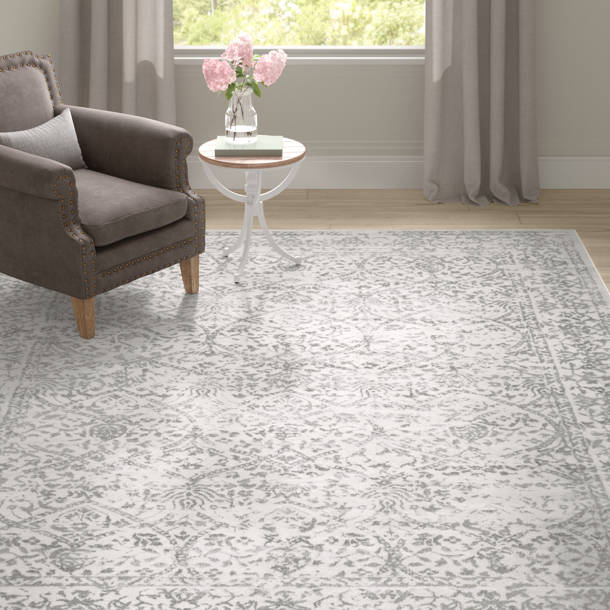 Bungalow Rose Performance Gray/Ivory/Tan Rug | Wayfair