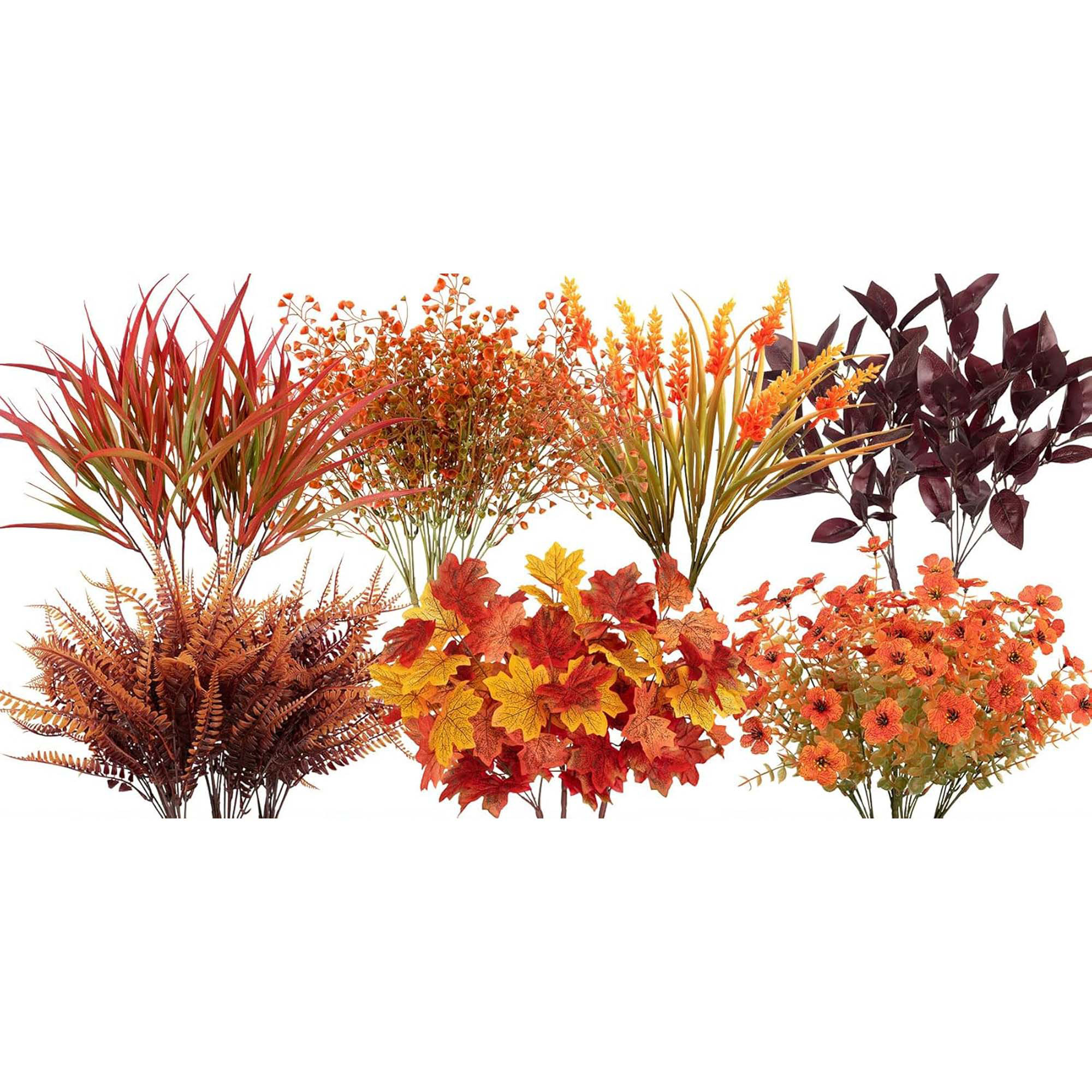 Primrue 24 Bundles Artificial Fall Mums – Uv Resistant Plastic, Autumn ...