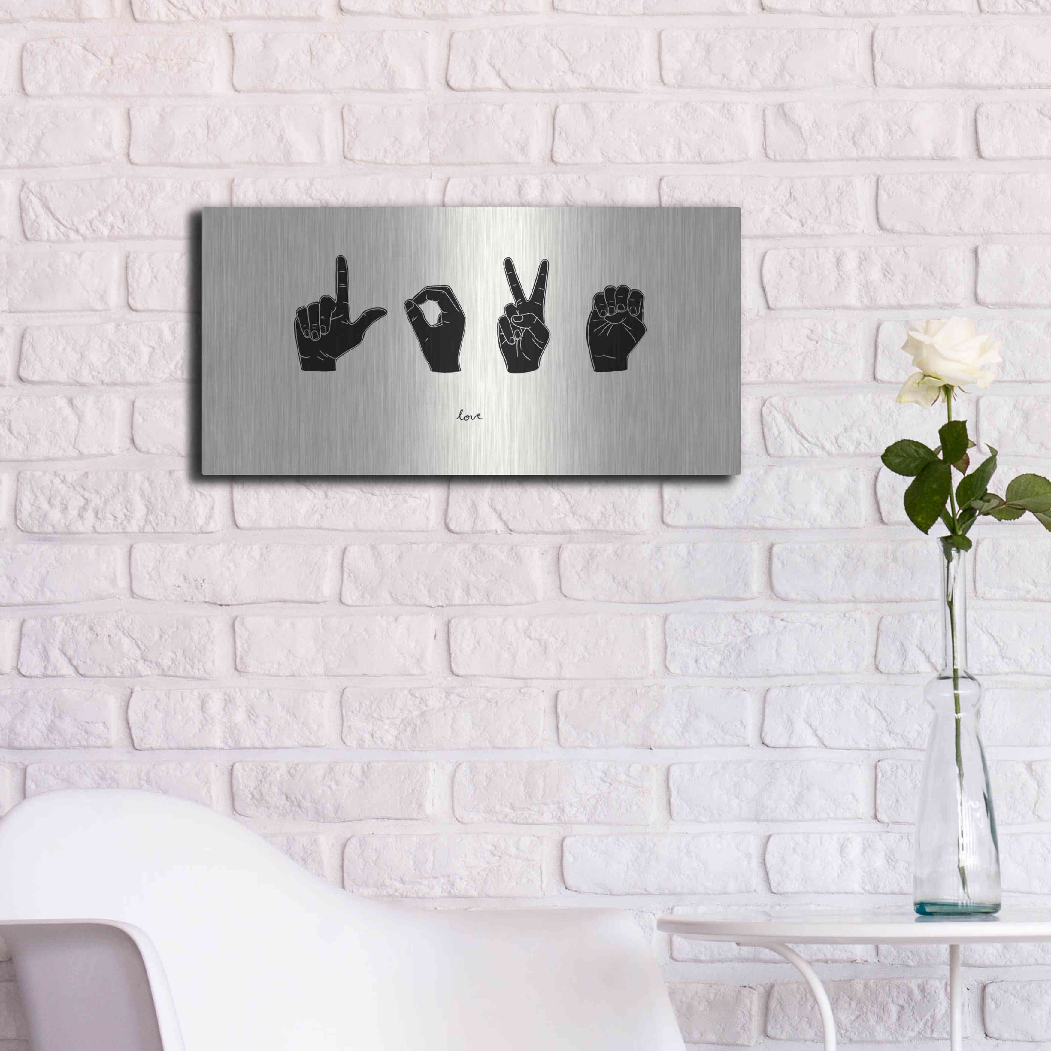 Ebern Designs 'Sign Language IV' by Emma Scarvey, Metal Wall Art | Wayfair